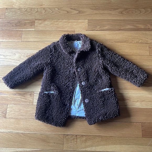 Zara | Jackets & Coats | Zara Kids Zara Girls Teddy Coat Brown Size 45 ...